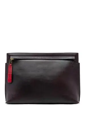 Loewe 2017 Bicolor Leather Anagram T Pouch - Red
