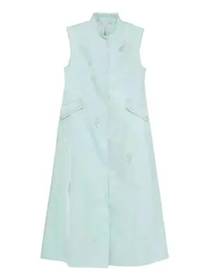 Shiatzy Chen Scape-of-curve Embroidered Coat - Green
