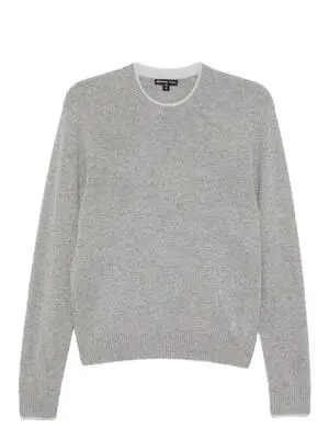 JAMES PERSE Contrast-trim Cashmere Sweater - Grey