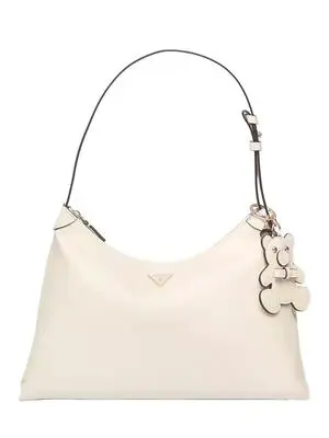 Guess Kassie Teddy-bear Charm Tote - Neutrals