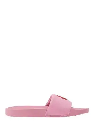Tommy Hilfiger Logo-embroidered Slides - Pink