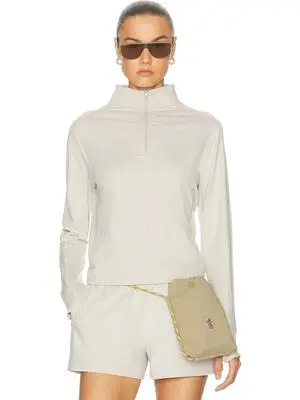 Varley Lamia Half Zip Sweatshirt - Pebble Marl