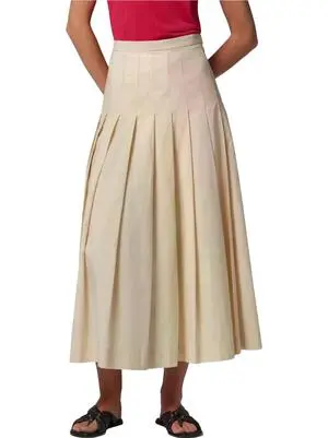 Paul Smith Pleated A-line Midi Skirt - Neutrals