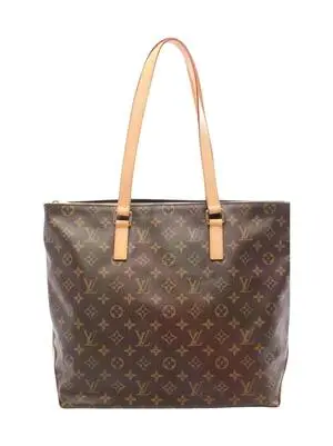 LOUIS VUITTON 2007 Monogram Cabas Mezzo Tote Bag - Brown