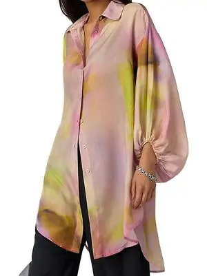 MES DEMOISELLES Reini Oversized Button Down Top - Multicolor
