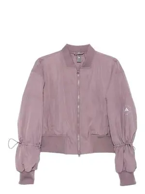 Adidas By Stella McCartney Zip-fastening Ruched-sleeve Jacket - Purple