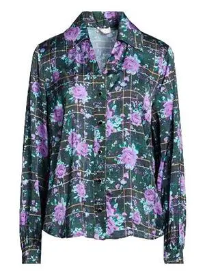 Liu Jo Floral-print Satin Shirt - Green