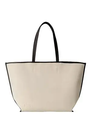 BEIS The Leather Trim Tote - Espresso