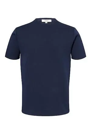 ARNE Essential Luxe Crewneck Stretch-cotton Blend T-shirt - Navy