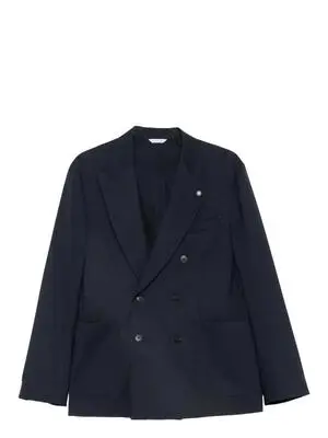 MANUEL RITZ Double-breasted Blazer - Blue