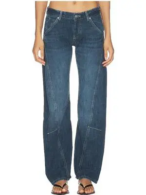 Free People X Revolve Highland Bowed Jean - Blue
