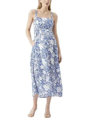 RIPE MATERNITY Nahla Longline Dress - Royal/white
