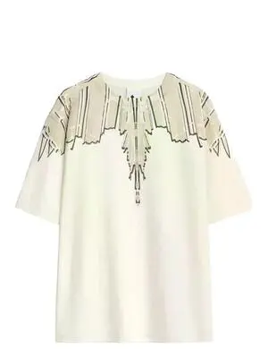 COUNTY OF MILAN Wings-print T-shirt - Neutrals