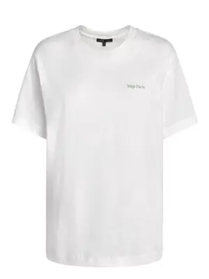 Maje Cotton Graphic T-shirt - White
