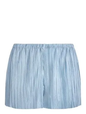 Cult Gaia Sinclair Plissé Origami Shorts - Blue