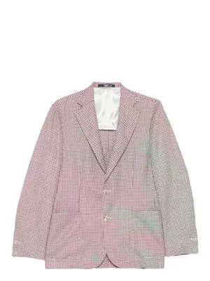 BARBA NAPOLI Houndstooth-pattern Blazer Red