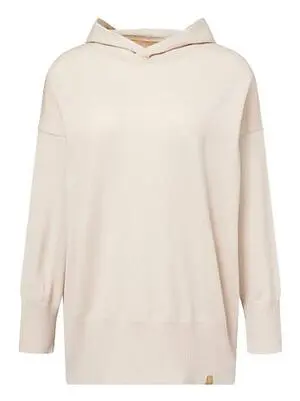 NOW YOU LIVE Knitted Merino Wool Relaxed Fit Hoody - Shell