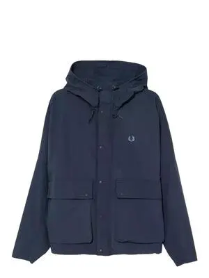 Fred Perry Hooded Parka Jacket - Blue