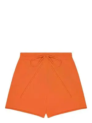 Calle Del Mar Cashmere Drawstring Shorts - Orange