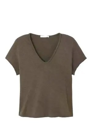 American Vintage Raw-edge T-shirt - Brown