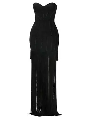Elisabetta Franchi Strapless Maxi Dress - Black