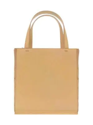 Burberry Calfskin And Suede Stitch Handbag - Neutrals