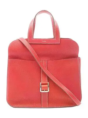 Hermès 2016 Clemence Verso Halzan 31 Satchel - Red