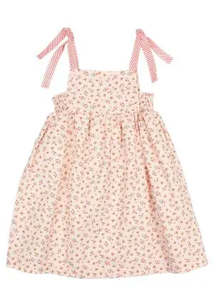 BÚHO Cotton Seersucker Dress With Picnic Print - Pink