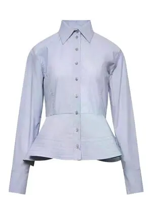Stella McCartney Peplum-hem Long-sleeve Shirt - Blue