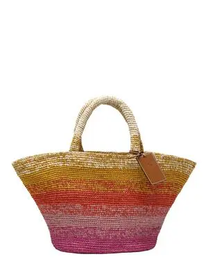 Manebí Raffia Panier Bag Multicolor