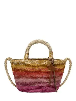 Manebí Mini Panier Bag In Raffia - Multicolor