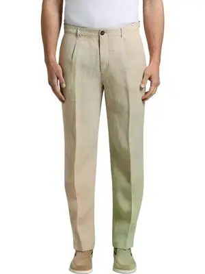 Peserico Pleated Trousers With Buckle Fastening - Neutrals