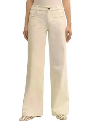 Brooks Brothers Patch-pocket Flare Leg Jeans - Neutrals