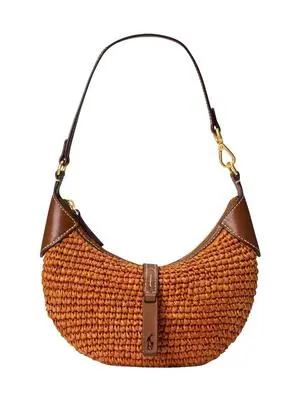 Polo Ralph Lauren Woven Raffia Shoulder Bag - Brown