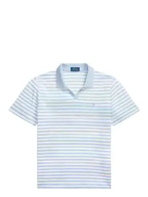 Polo Ralph Lauren Striped V-neck Polo Shirt - Blue