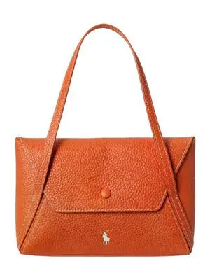 Polo Ralph Lauren Mini Pebble-leather Tote - Orange