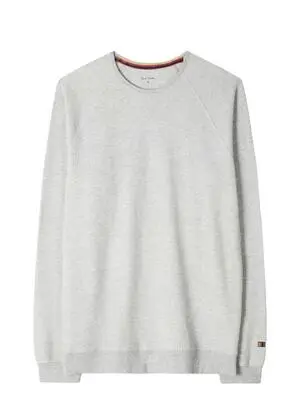 Paul Smith Waffle-knit Raglan-sleeve Sweatshirt - Grey