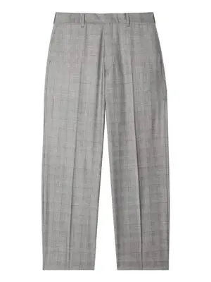 Paul Smith Check-pattern Relaxed-fit Tailored Trousers - Grey
