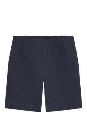 Nn07 Textured Tailored Shorts - Blue