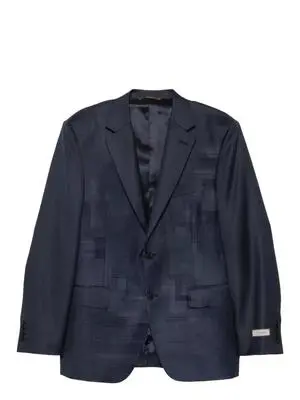 Canali Pocket Micro-check Suit - Blue