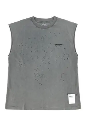 Satisfy Sleeveless Logo Tank Top - Black