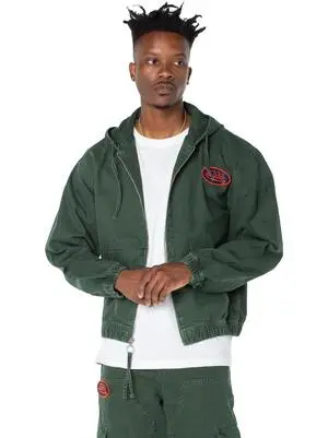 VON DUTCH Zip Up Hoodie Jacket - Forest