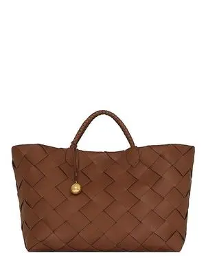 Rebecca Minkoff Large Woven Leather Tote Bag - Tawny