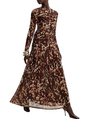 Karen Millen Sculpted Ruched Maxi Dress - Multi