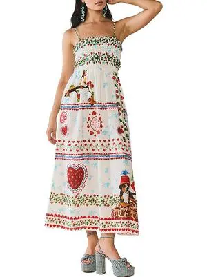 EDDY Delia Midi Dress - Alfie White