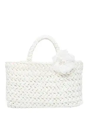 Carmen Sol Positano Raffia Mini Tote White