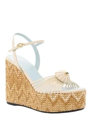 Valentino Garavani Espadrille Wedge Sandals - Butter