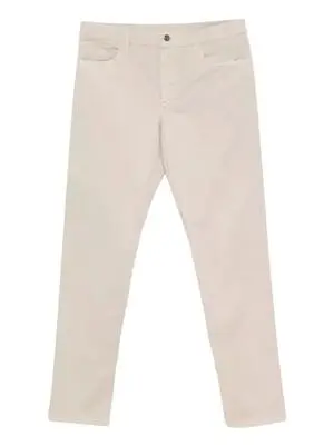 Canali Logo Patch Trousers - Neutrals