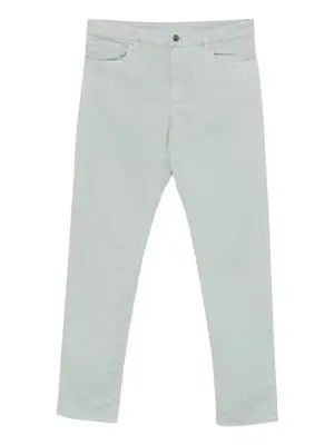 Canali Logo-patch Trousers - Green