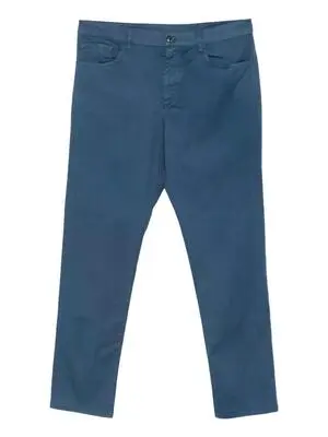 Canali Logo-patch Trousers - Blue